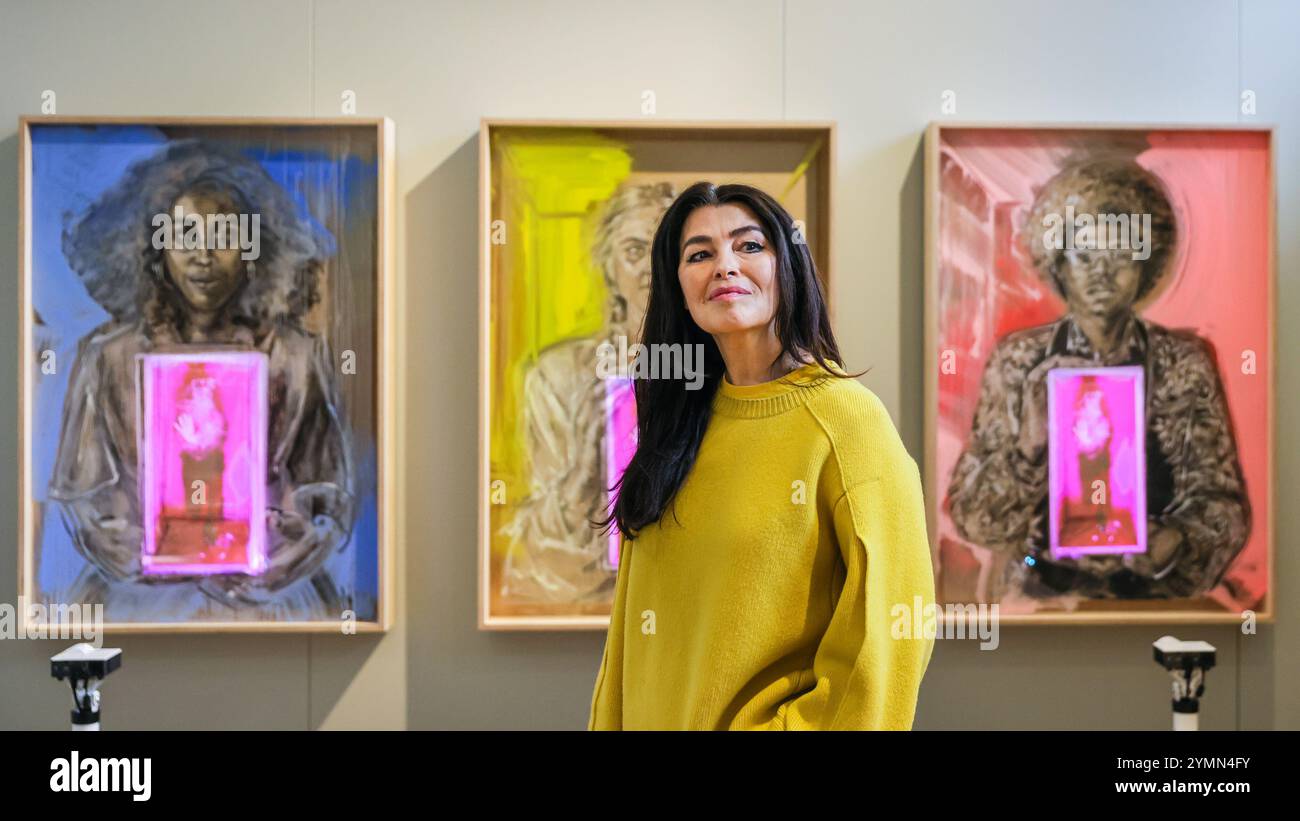 London, UK. 22nd Nov, 2024. The artist in the third room, containing ...