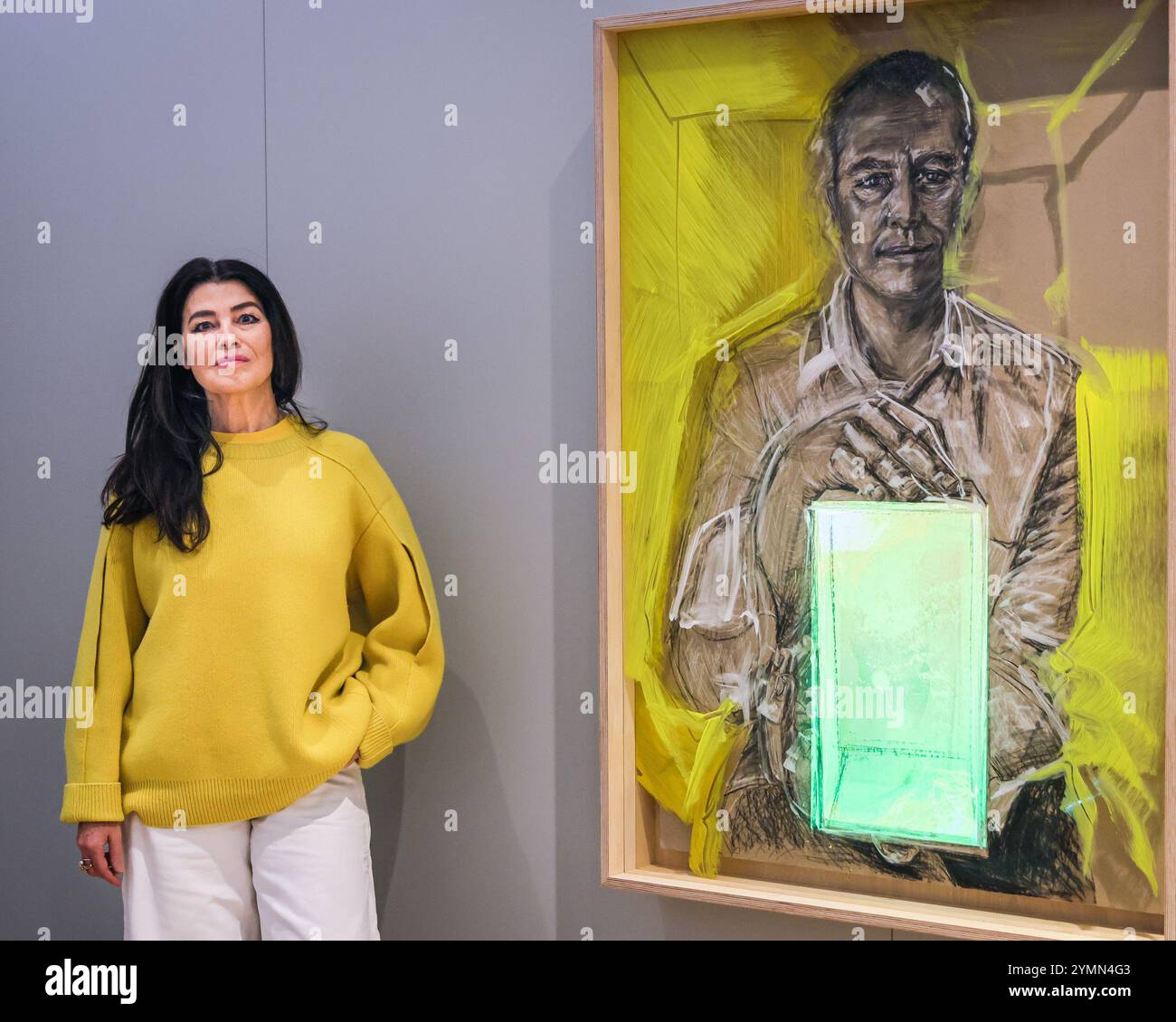 London, UK. 22nd Nov, 2024. The artist in the third room, containing ...