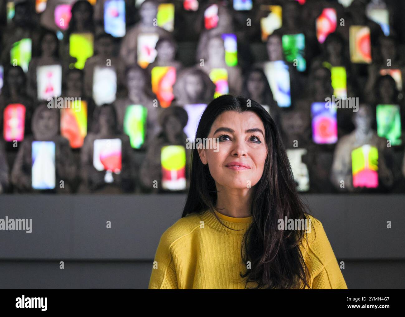 London, UK. 22nd Nov, 2024. The artist with 'Congregation'. Es Devlin ...