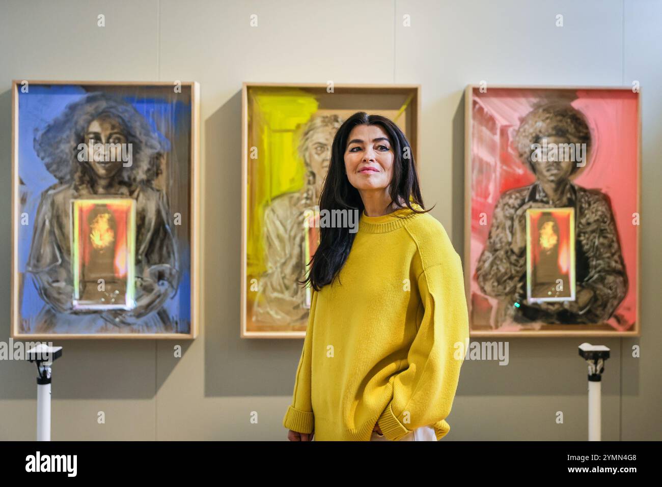 London, UK. 22nd Nov, 2024. The artist in the third room, containing ...