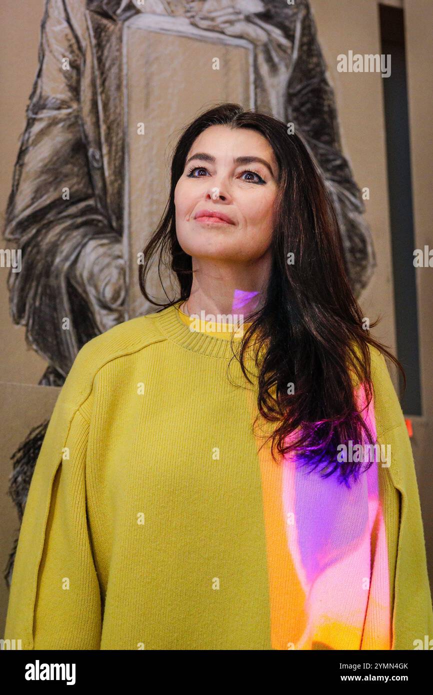 London, UK, 22nd Nov 2024. The artist in the re-created studio space ...