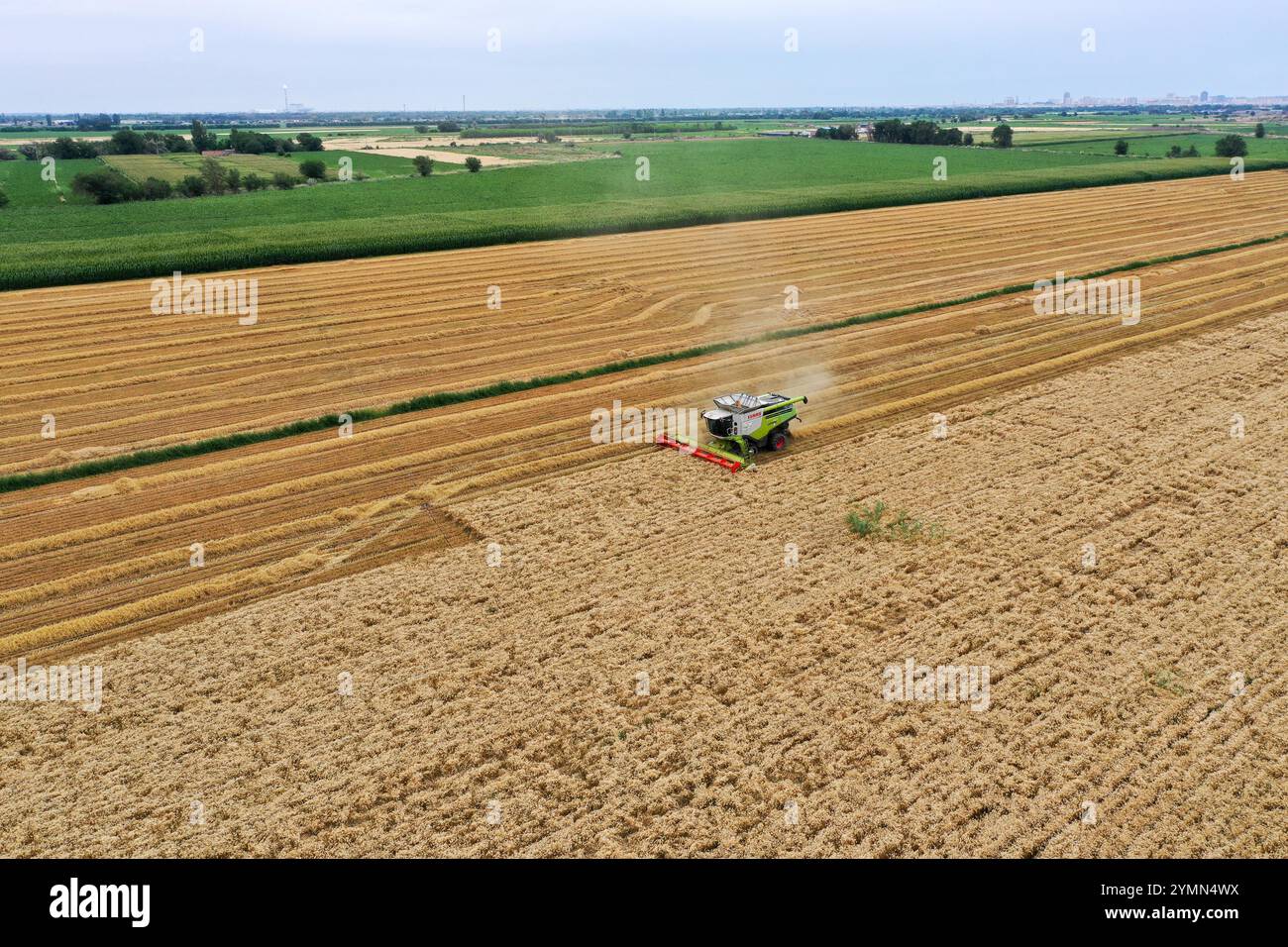 Urumqi. 9th July, 2024. An aerial drone photo taken on July 9, 2024 ...