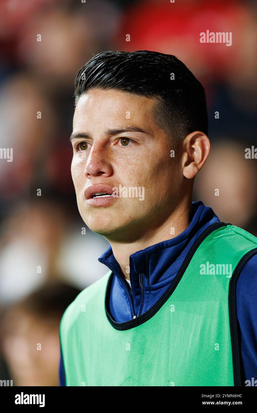 James Rodriguez seen during LaLiga EA SPORTS game between teams of Rayo ...
