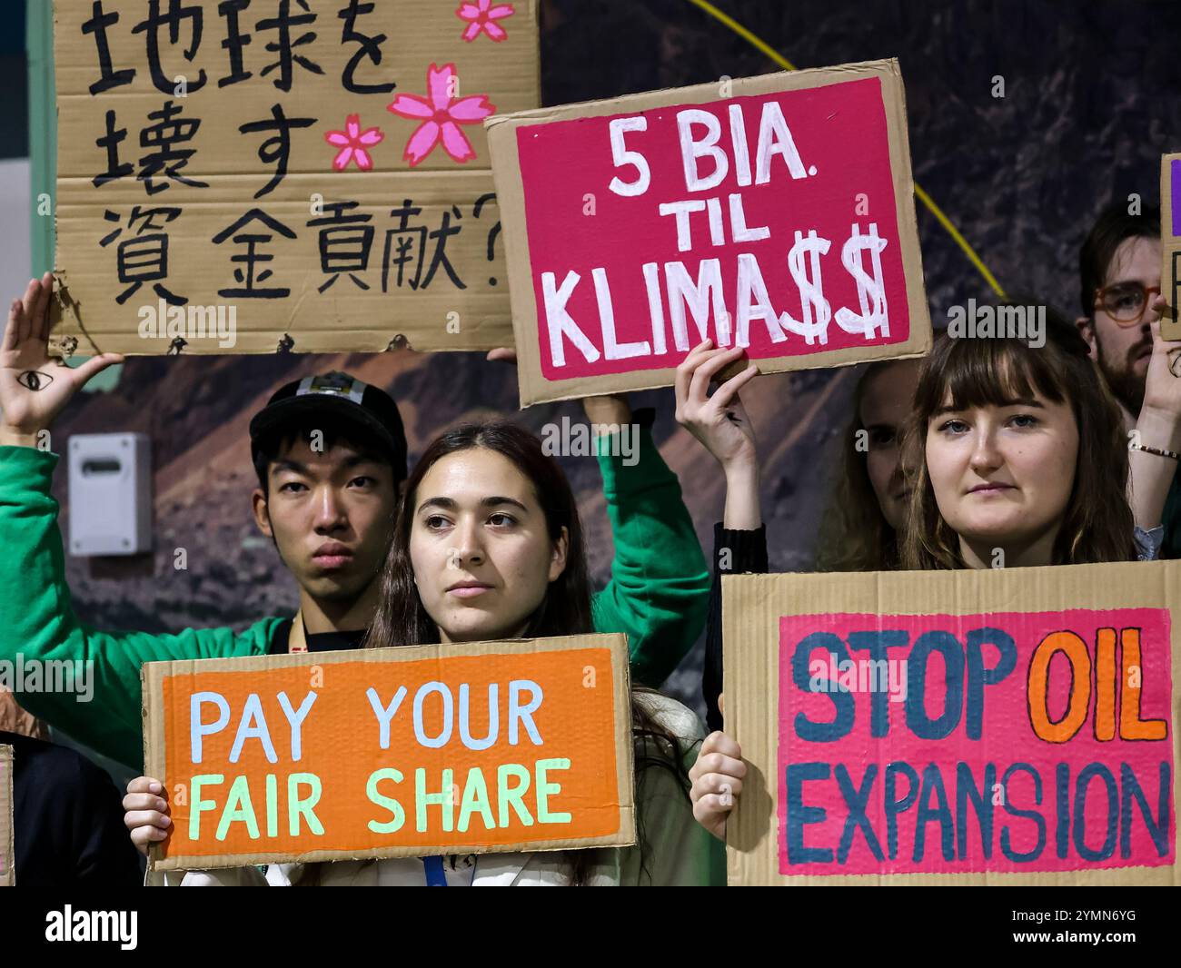 Activists protest to push climate funding in Blue Zone during United ...