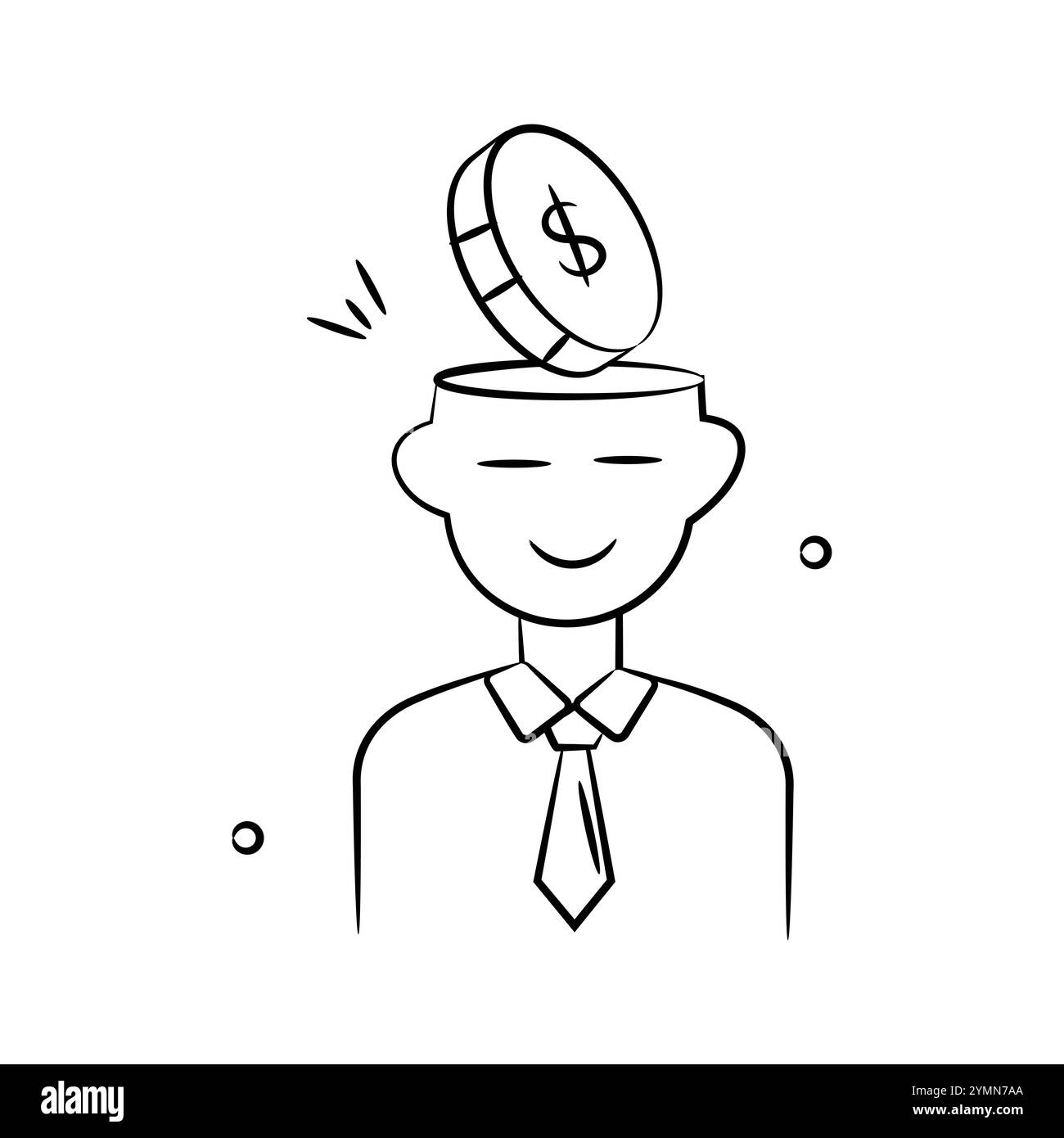 Have a look at this trendy doodle icon of business mind, financial ...