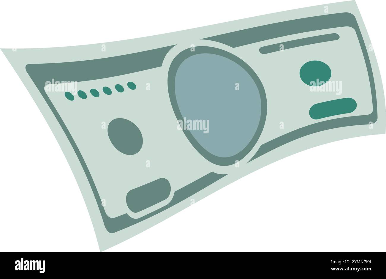 Flying dollar banknote. Financial bill. Paper money isolated on white ...