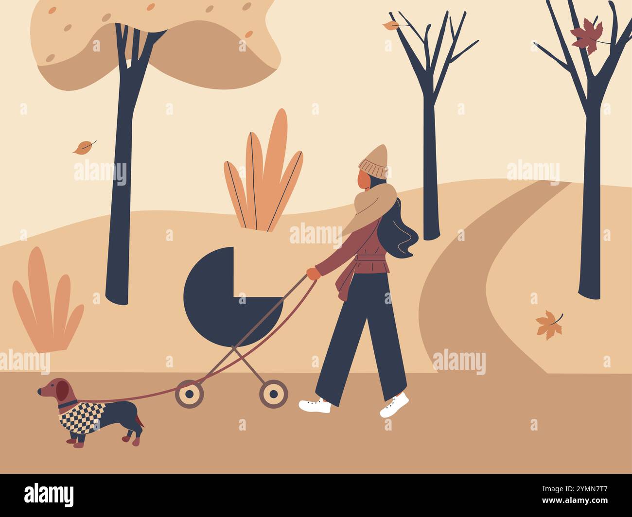 Baby walking alone Stock Vector Images - Alamy