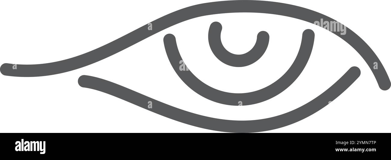 Eye linear icon. Vision symbol. Optical logo isolated on white ...