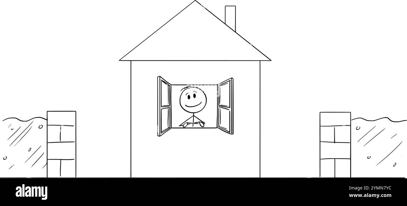 Person sandbag home Stock Vector Images - Alamy