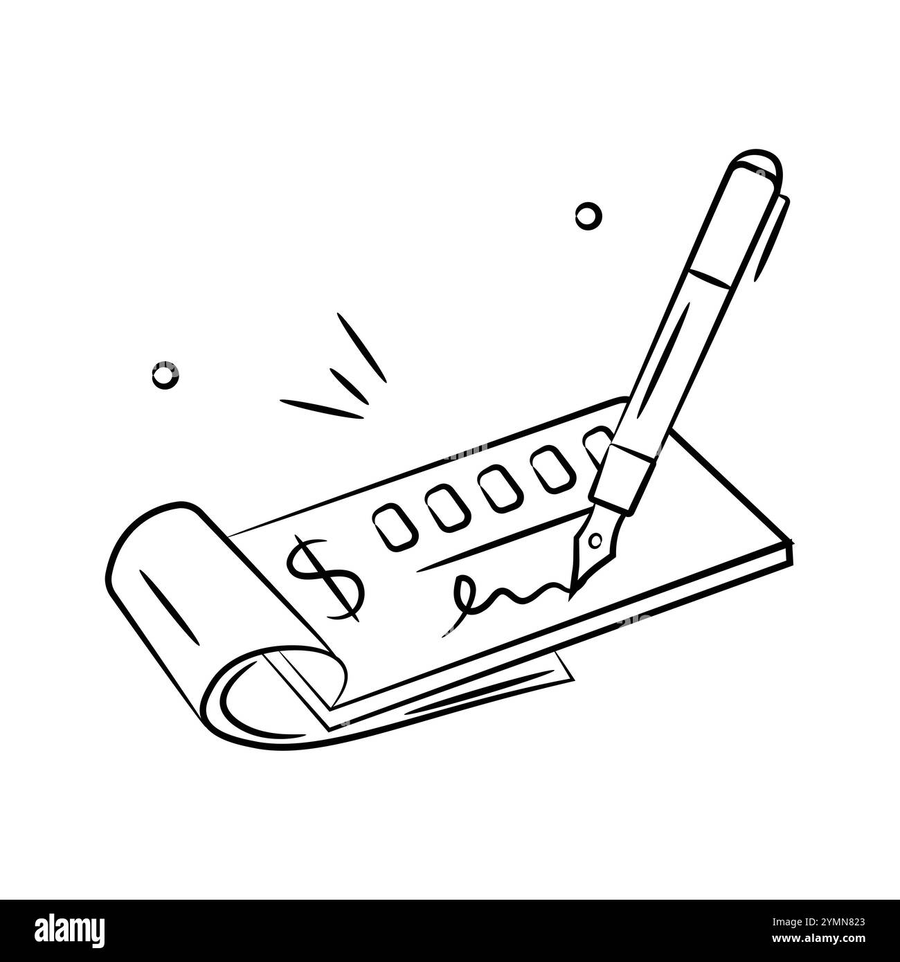 Calculator cheque book Black and White Stock Photos & Images - Alamy