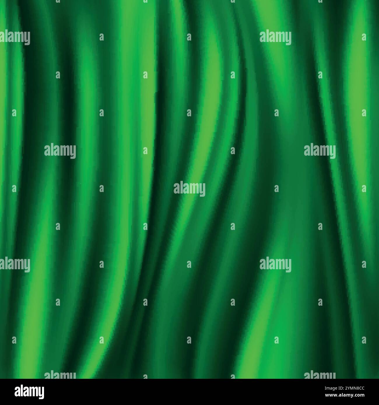 Realistic green cloth. Waving textile. Fabric pattern. Vector ...