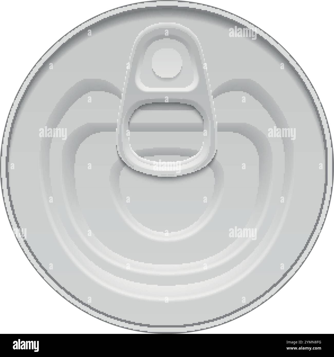 Tin can realistic top view mockup. Aluminum packaging isolated on white ...