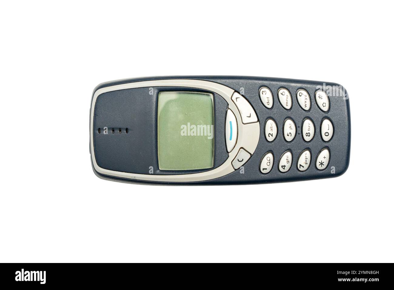 Push-button mobile phone isolated on white background. Mobile phone ...