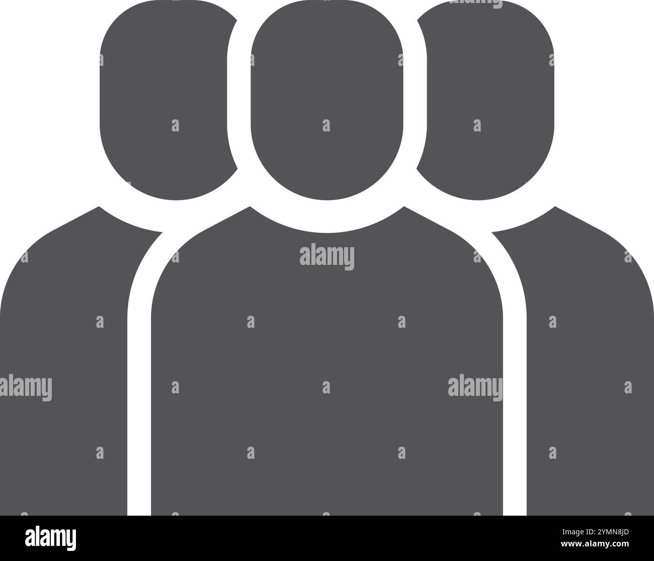 Human silhouettes black icon. Teamwork symbol. Staff sign isolated on ...