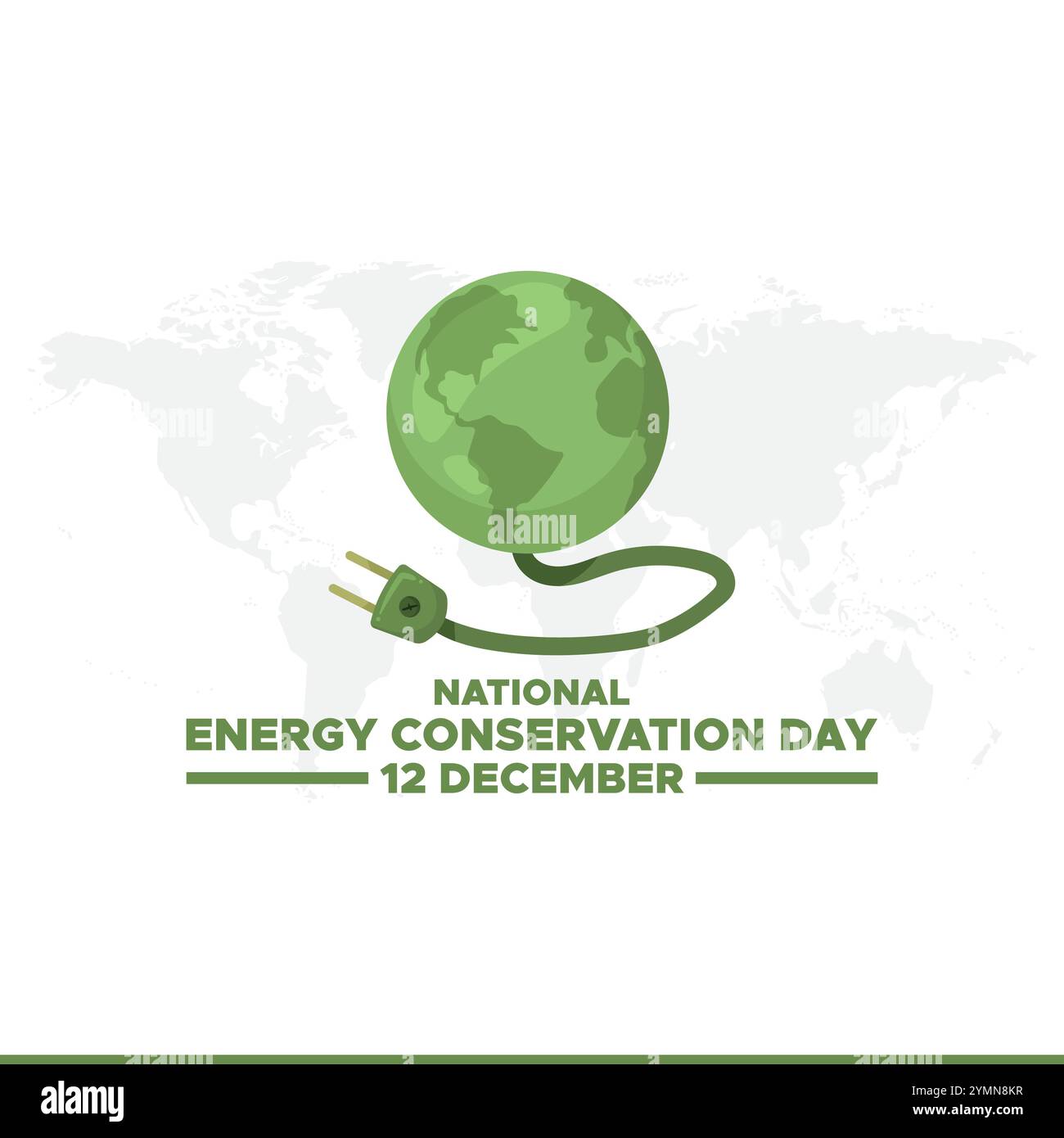 National Energy Conservation Day. December 14. Template for background ...