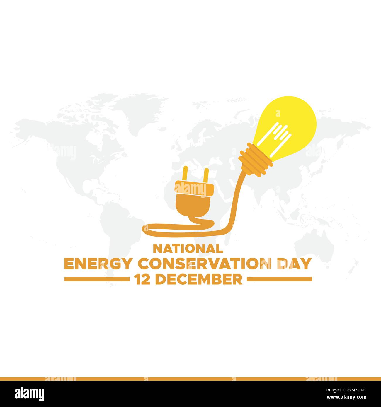 National Energy Conservation Day. December 14. Template for background ...