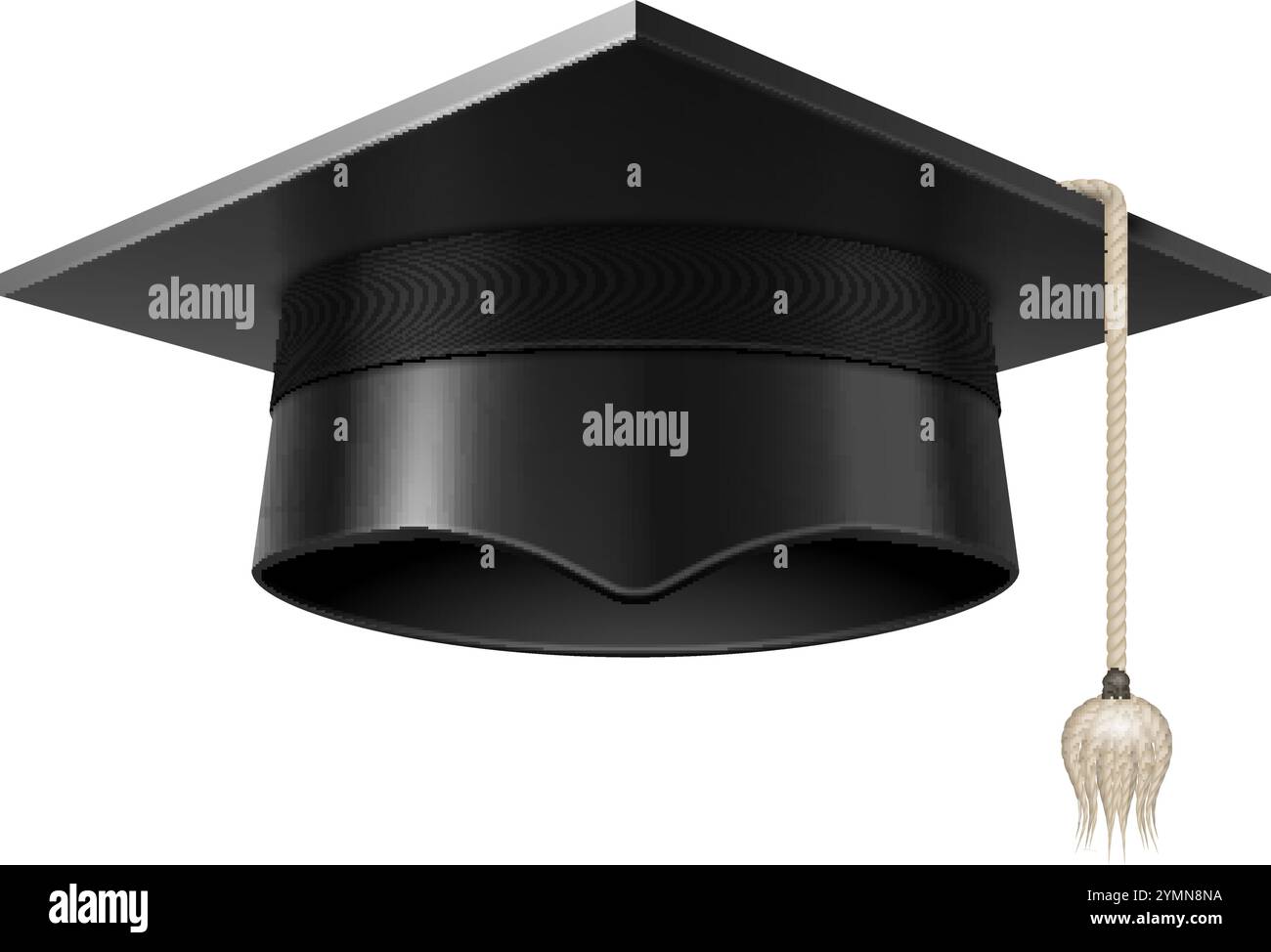 Realistic graduate cap graduation university black hat hi-res stock ...