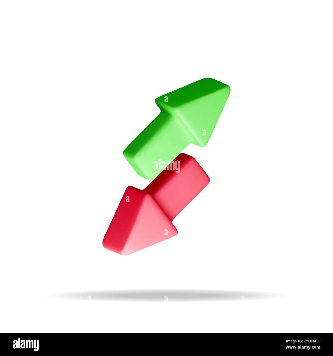 3D green up and red down arrow Stock Vector Image & Art - Alamy