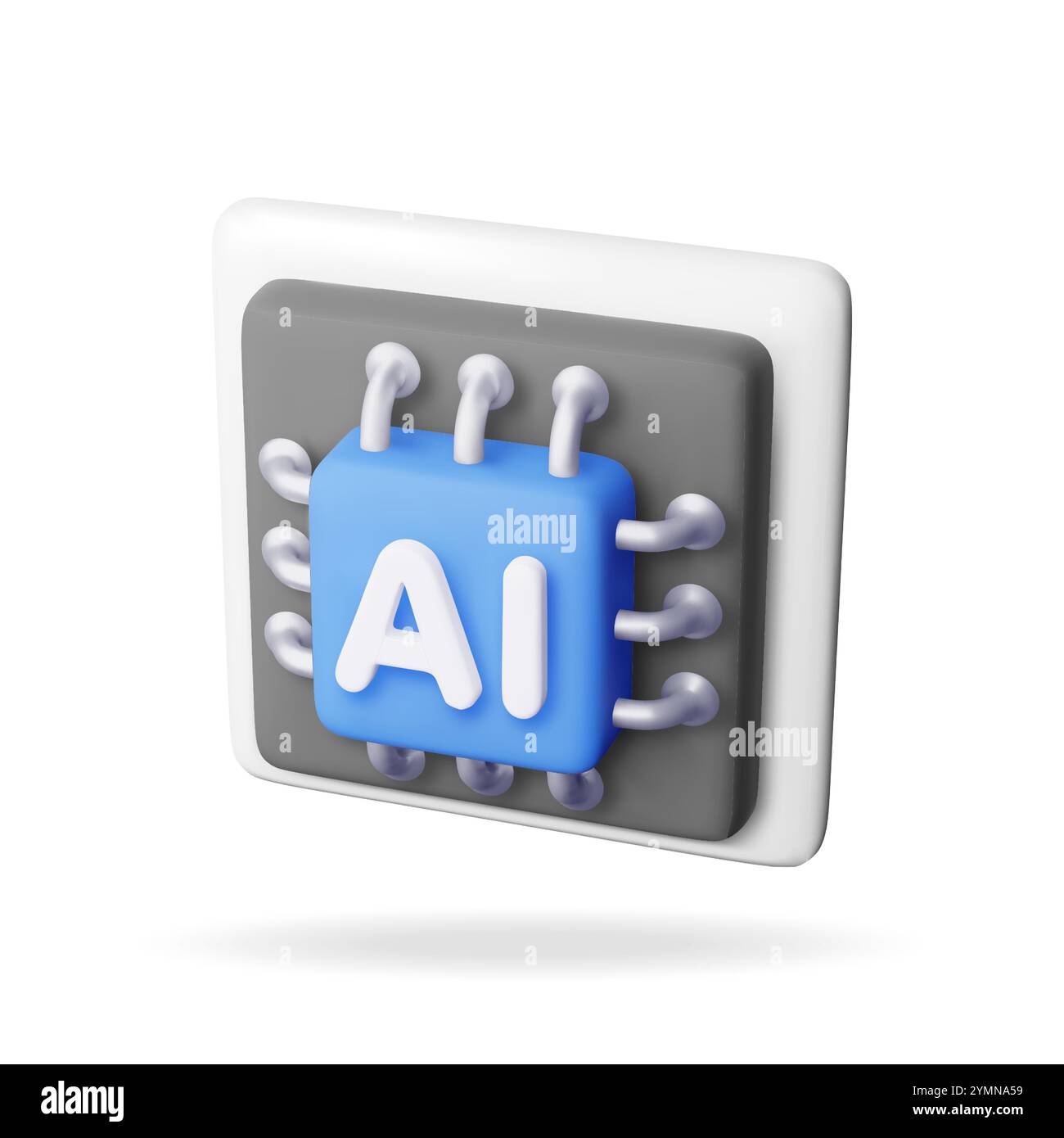 3d AI Chip isolated. Artificial intelligence Stock Vector Image & Art ...