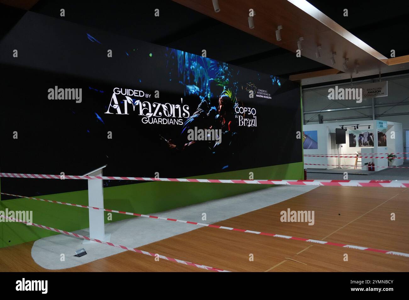 A pavilion advertises for COP30 in Brazil at the COP29 U.N. Climate ...