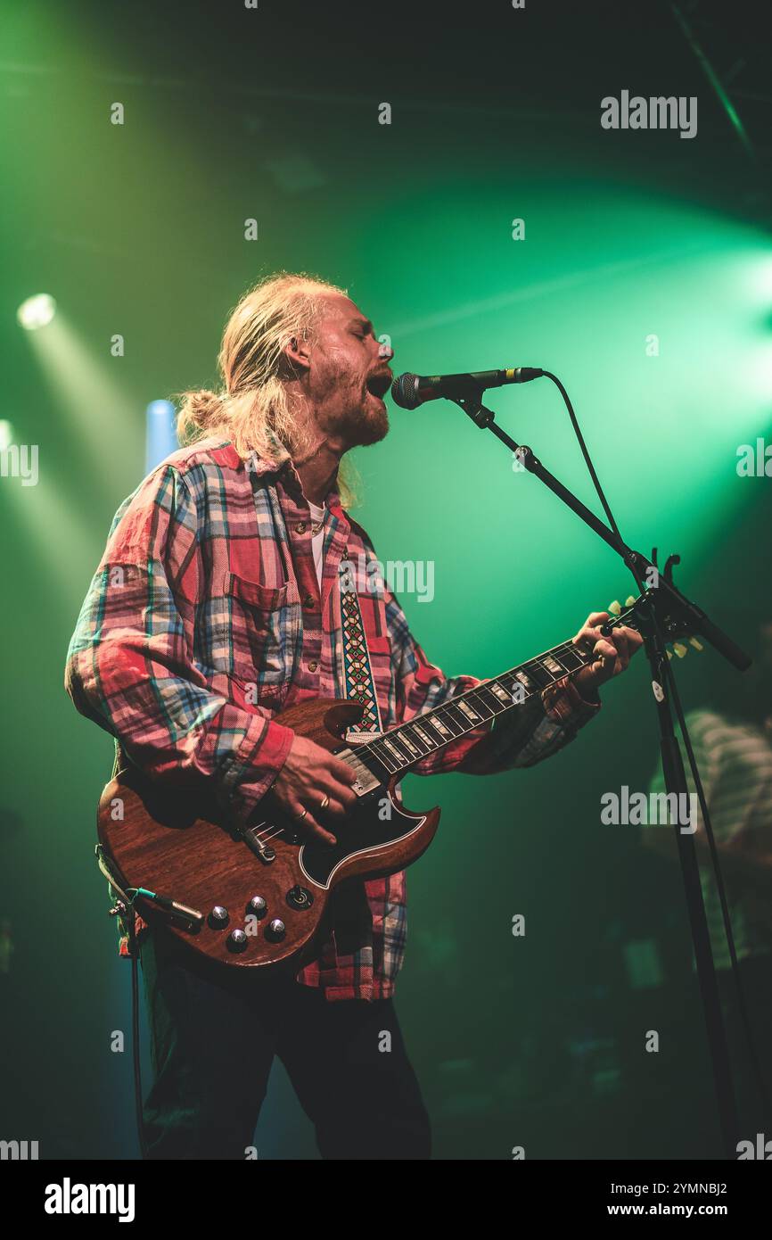 Aarhus, Denmark. 21st Nov, 2024. The Norwegian rock band Kakkmaddafakka ...