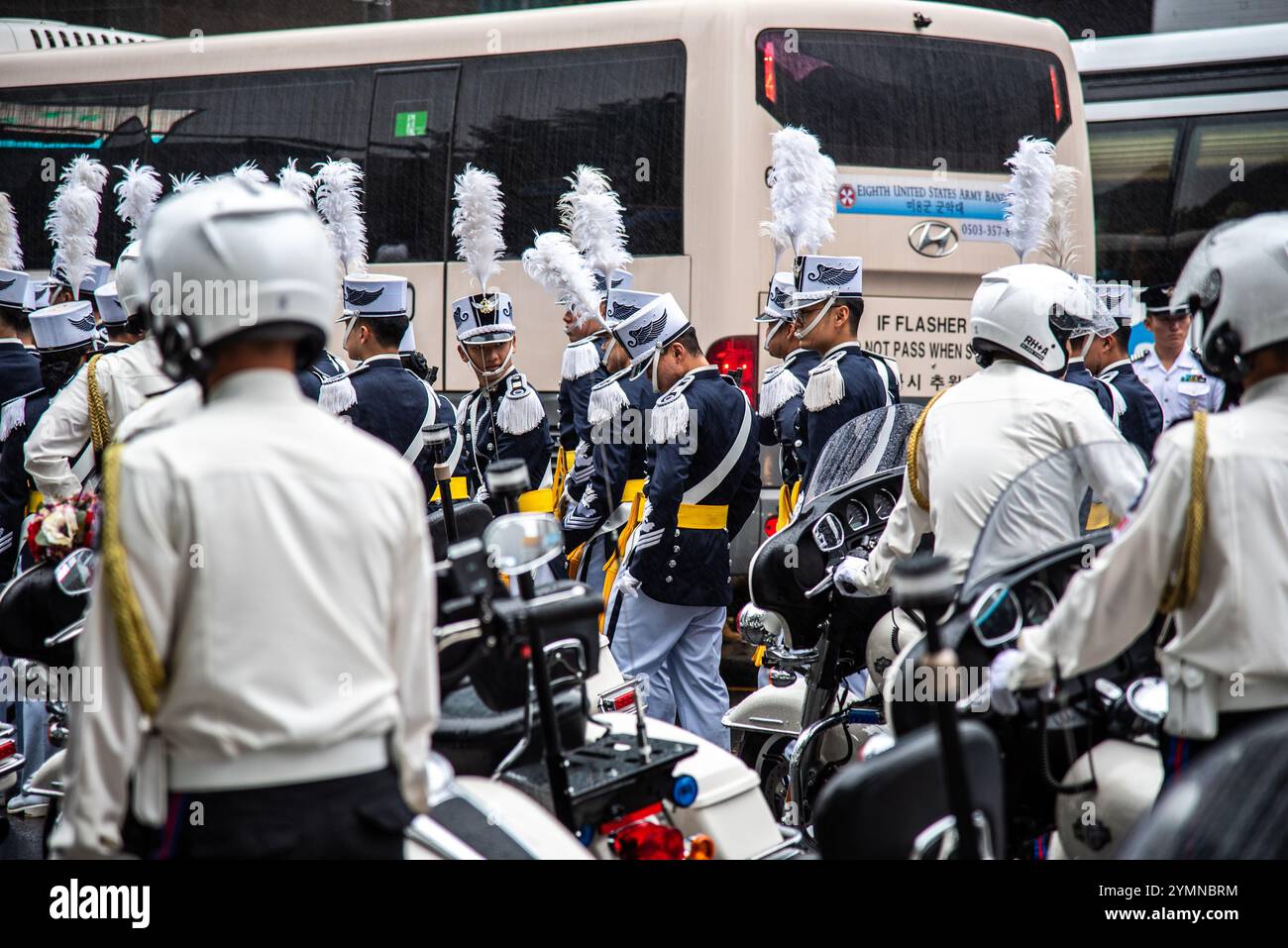 Korean military police at Arms Forces Day military parade of Korean ...