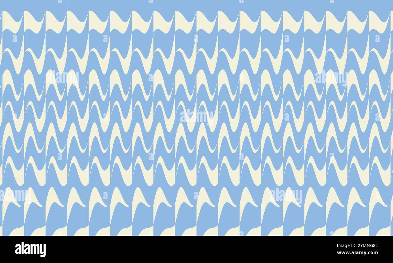 Blue and white wave pattern with abstract design, featuring flowing ...