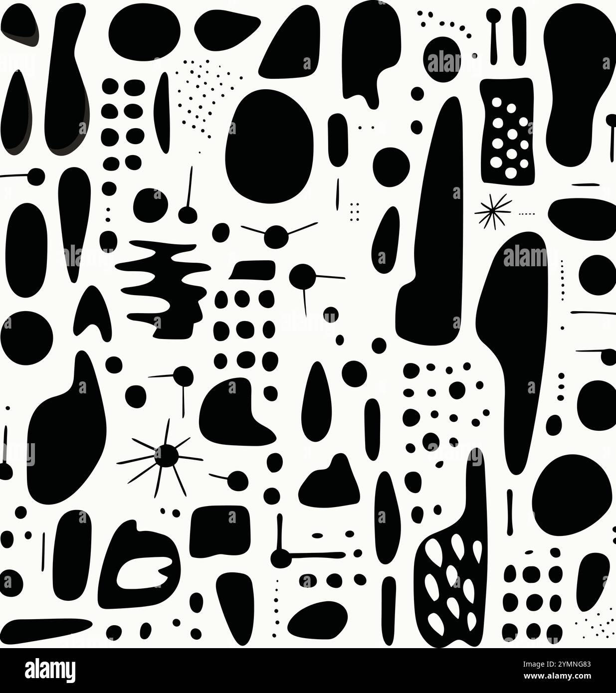 black and white geometric pattern background, in the style of whimsical abstractions, playful ...
