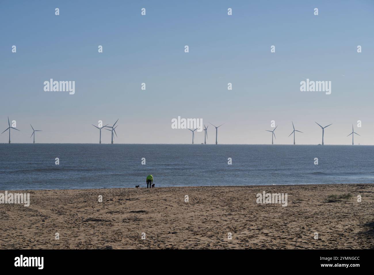 Offshore wind turbines norfolk beach hi-res stock photography and ...