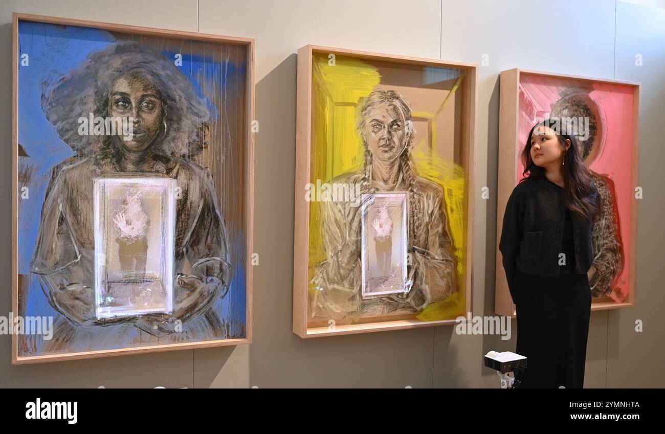 A recreation of the artist's studio including an edition of her ...