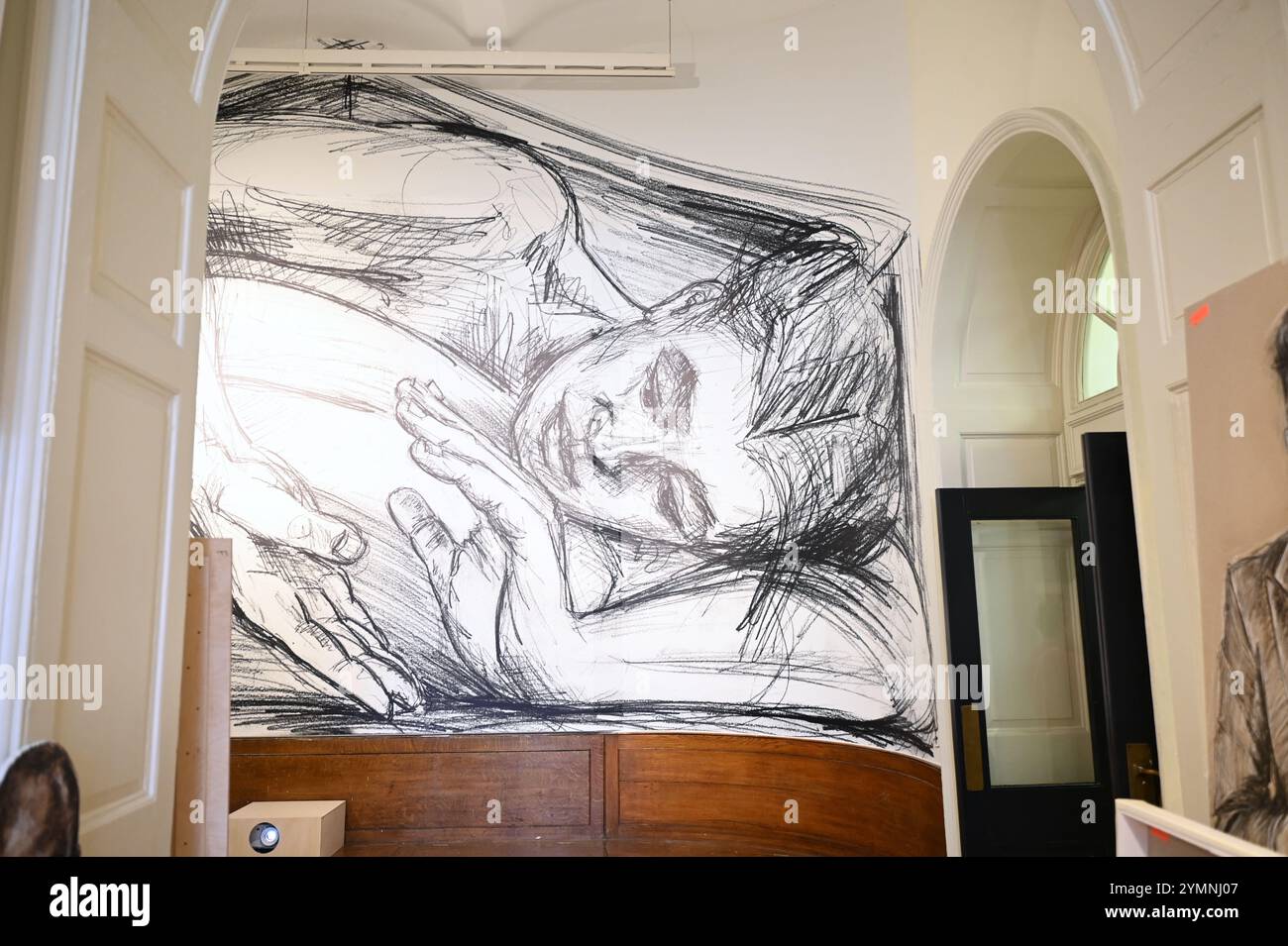 A recreation of the artist's studio including an edition of her ...