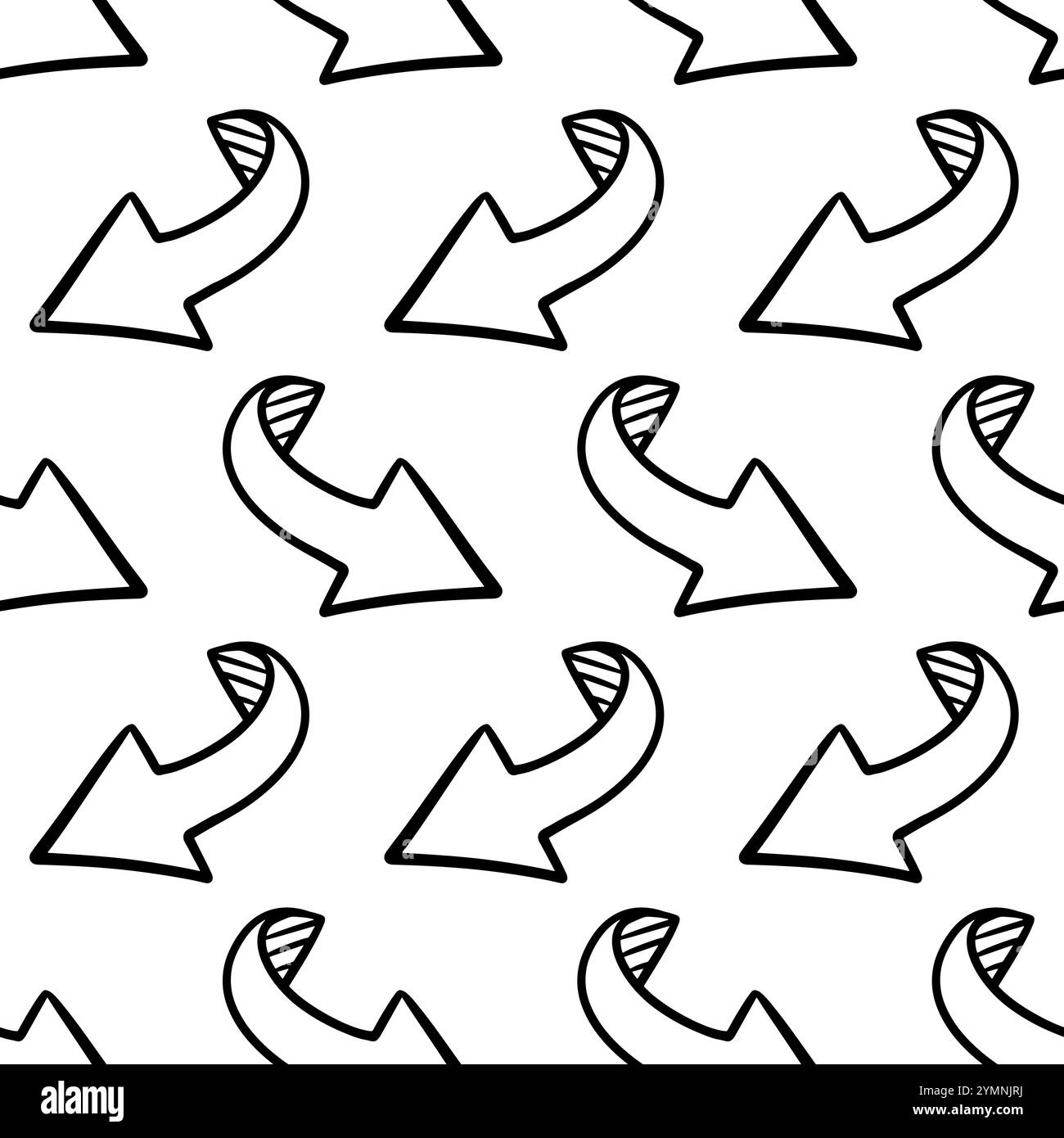 Scrapbook Arrows Seamless Pattern Cute Background Stock Vector Image ...