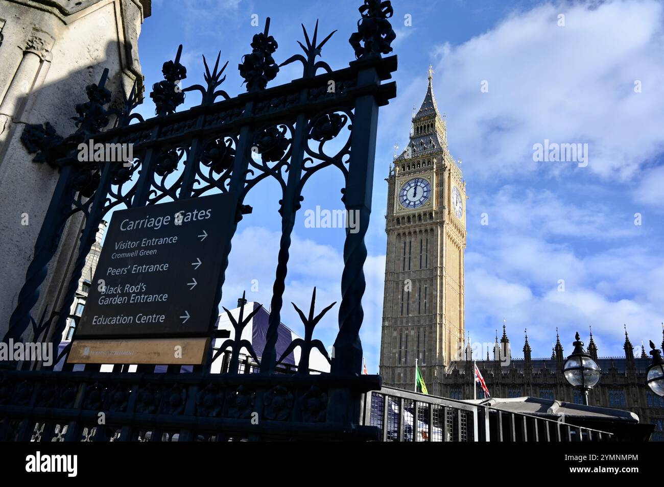 Carriage Gates,Big Ben, The Houses of Parliament, Westminster, London ...