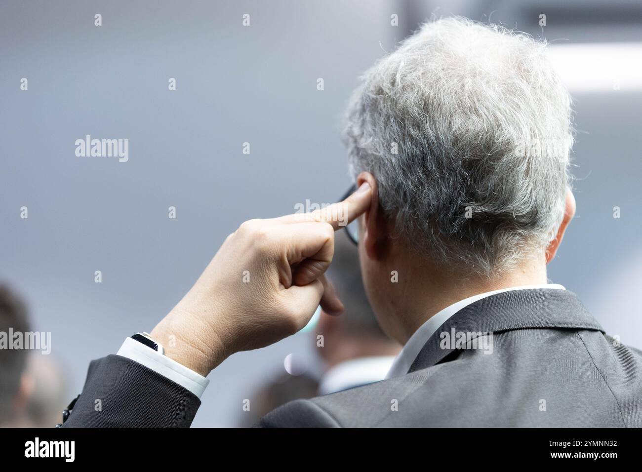 Thinking or middle finger? at the Bavarian Banking Day 2024 on November ...