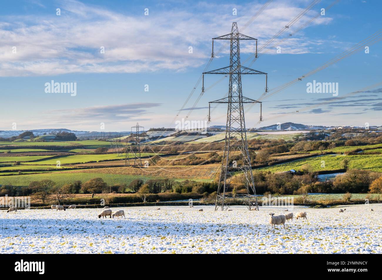 Askerswell, Dorset, UK. 22nd November 2024. UK Weather. National Grid ...