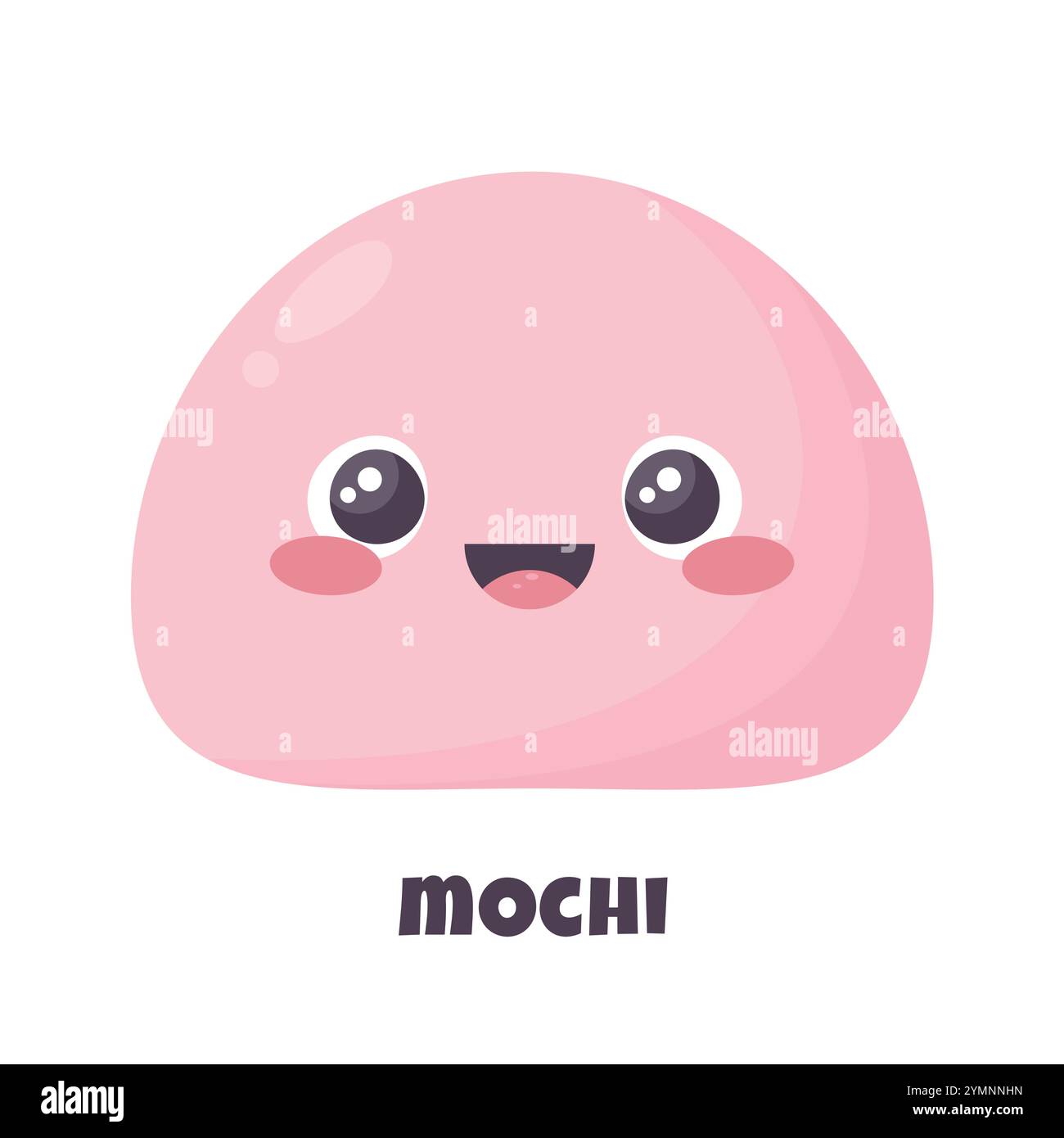 Cute kawaii mochi rice cake character. Japanese sweet rice cake cartoon ...
