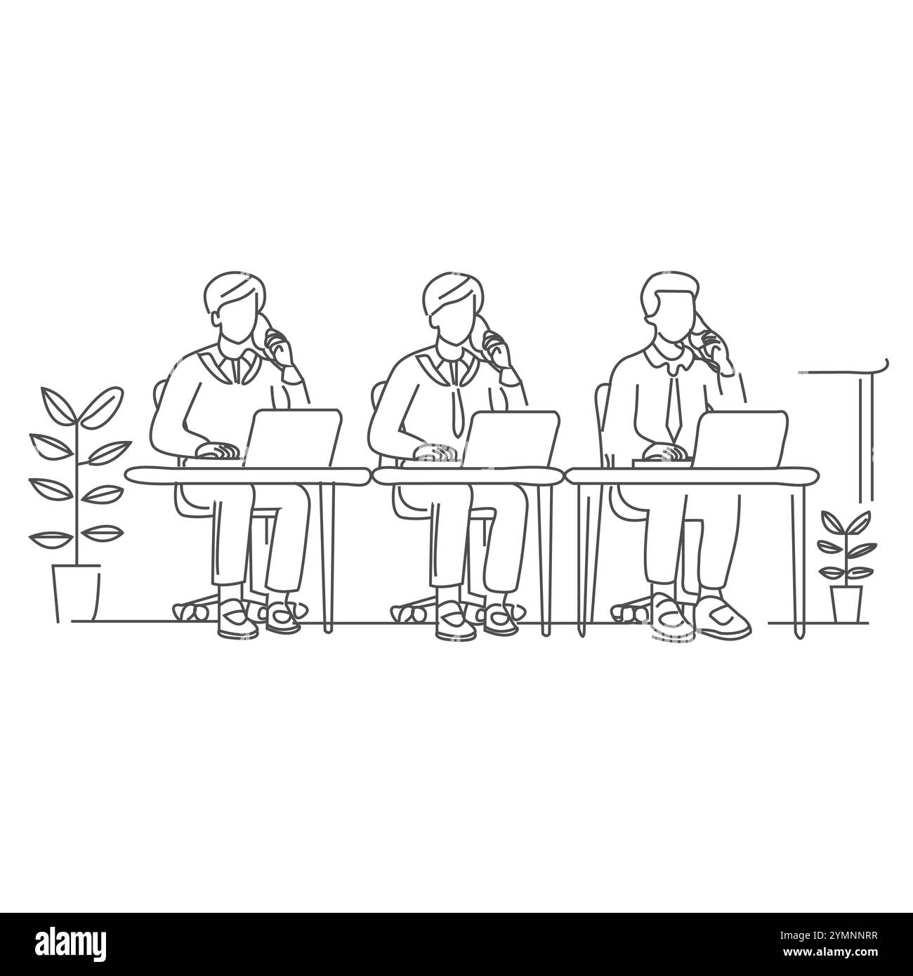 People character activity Business coworkers with laptop black and ...