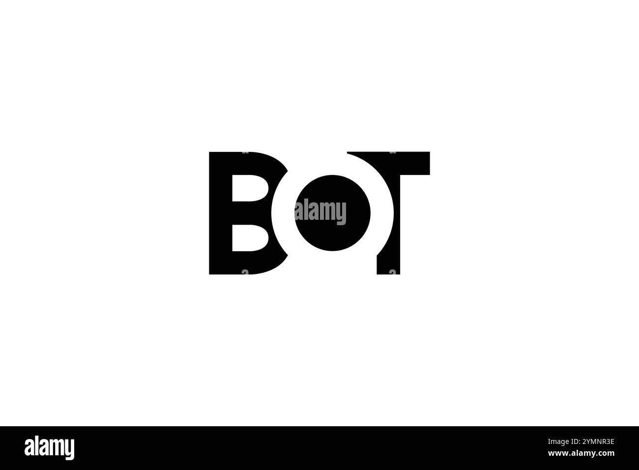 Monogram Letter BOT NEGATIVE SPACE LOGO Modern Initial Logo Design, BOT ...
