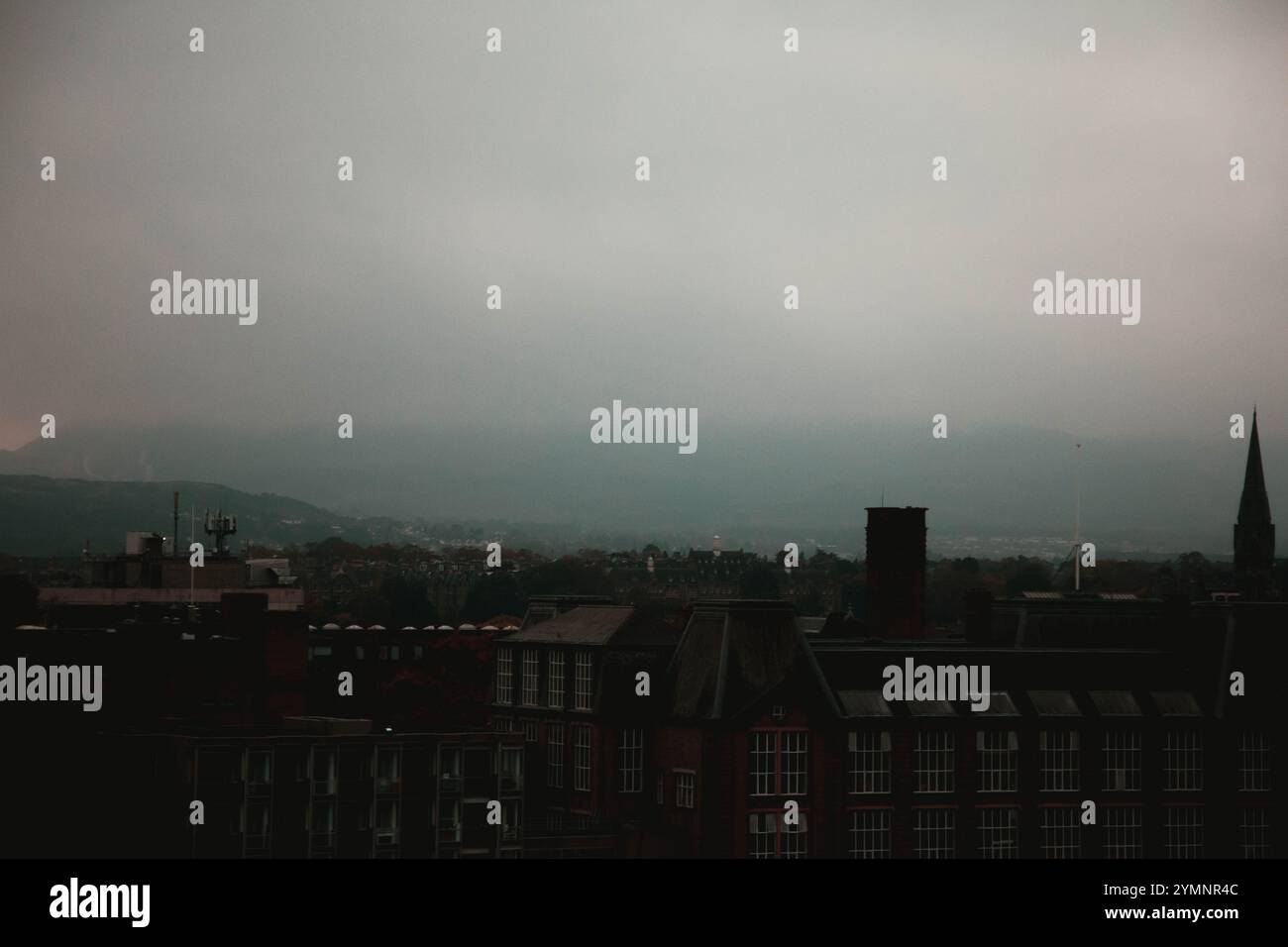Edinburgh foggy city scape Stock Photo - Alamy