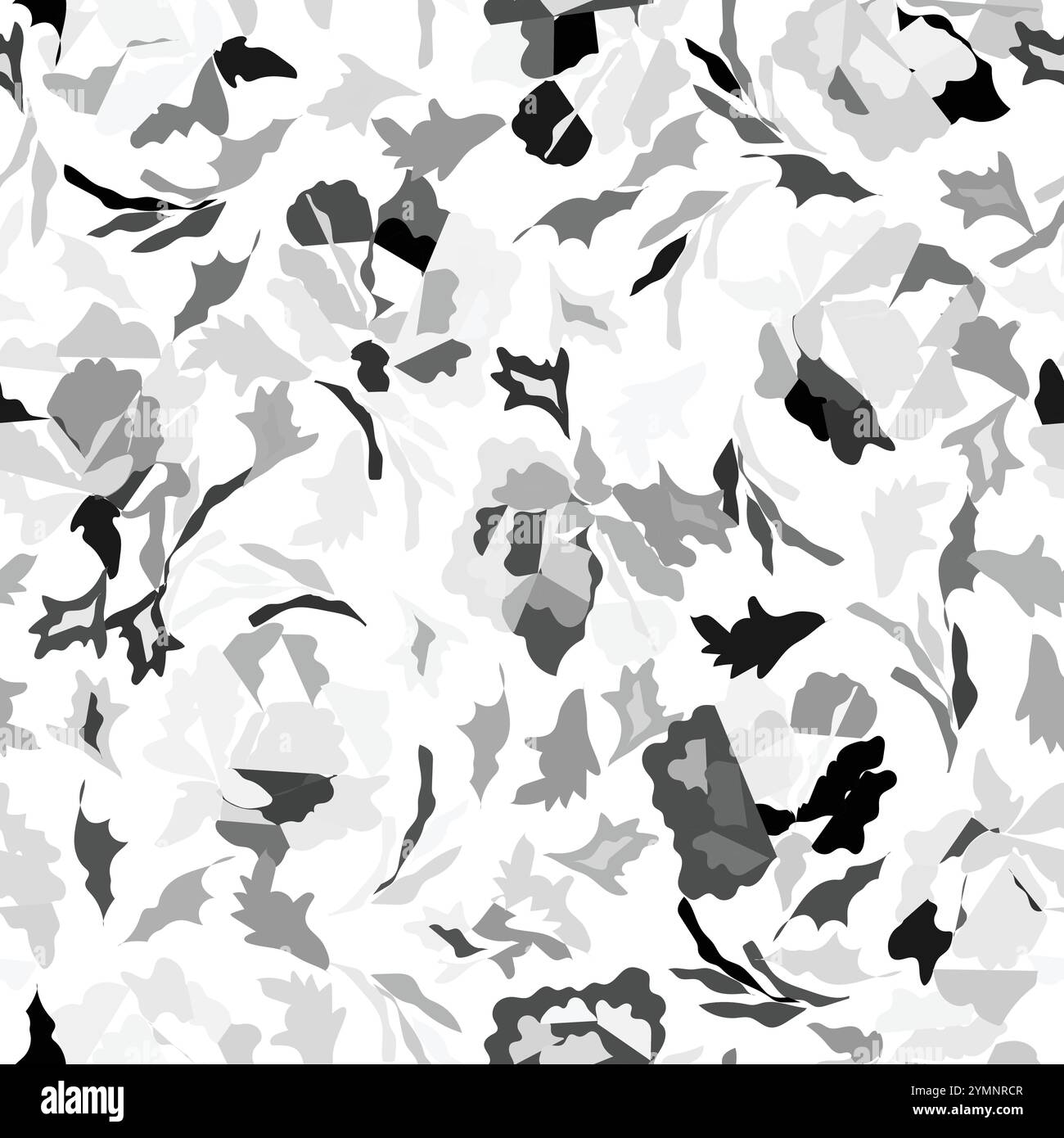 This stylish monochrome floral design is perfect for use as backgrounds ...