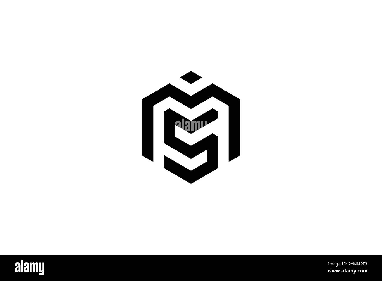 Monogram Letter MS Modern Initial Logo Design ,MS linked circle ...