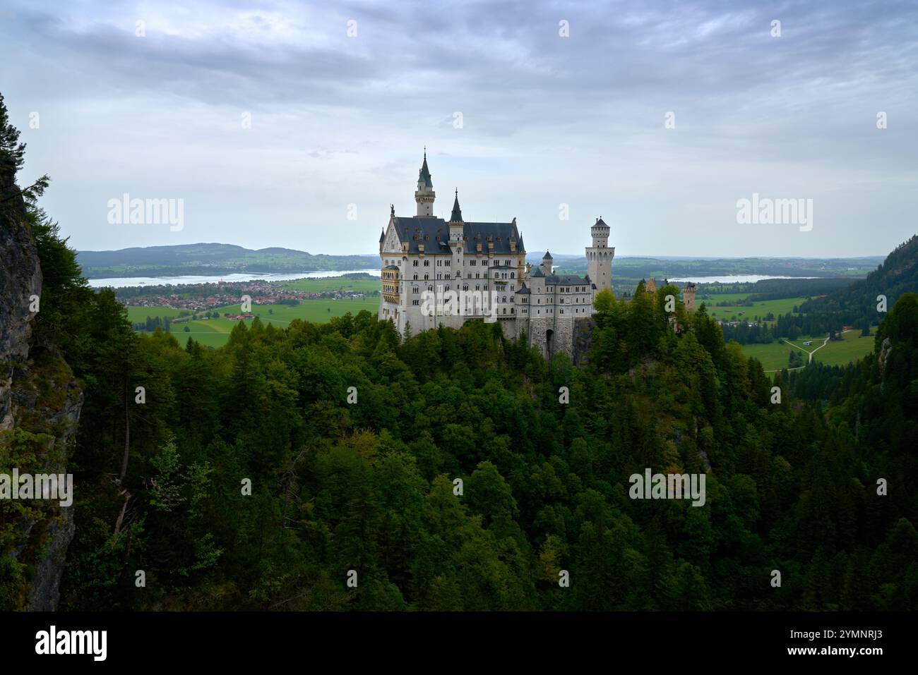 Historical Neuschwanstein Castle Bavaria Fussen Germany. Famous ...