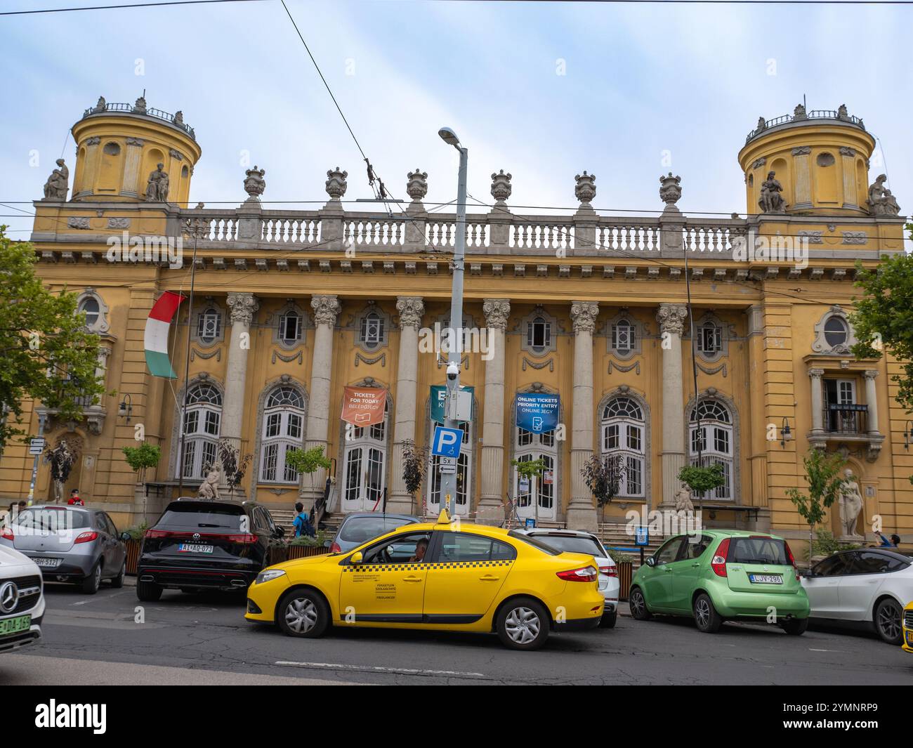 Architectural Thermal Marvel in Budapest, Facade of The Széchenyi Baths ...
