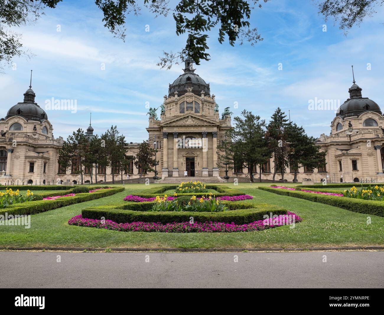 Architectural Thermal Marvel in Budapest, Facade of The Széchenyi Baths ...
