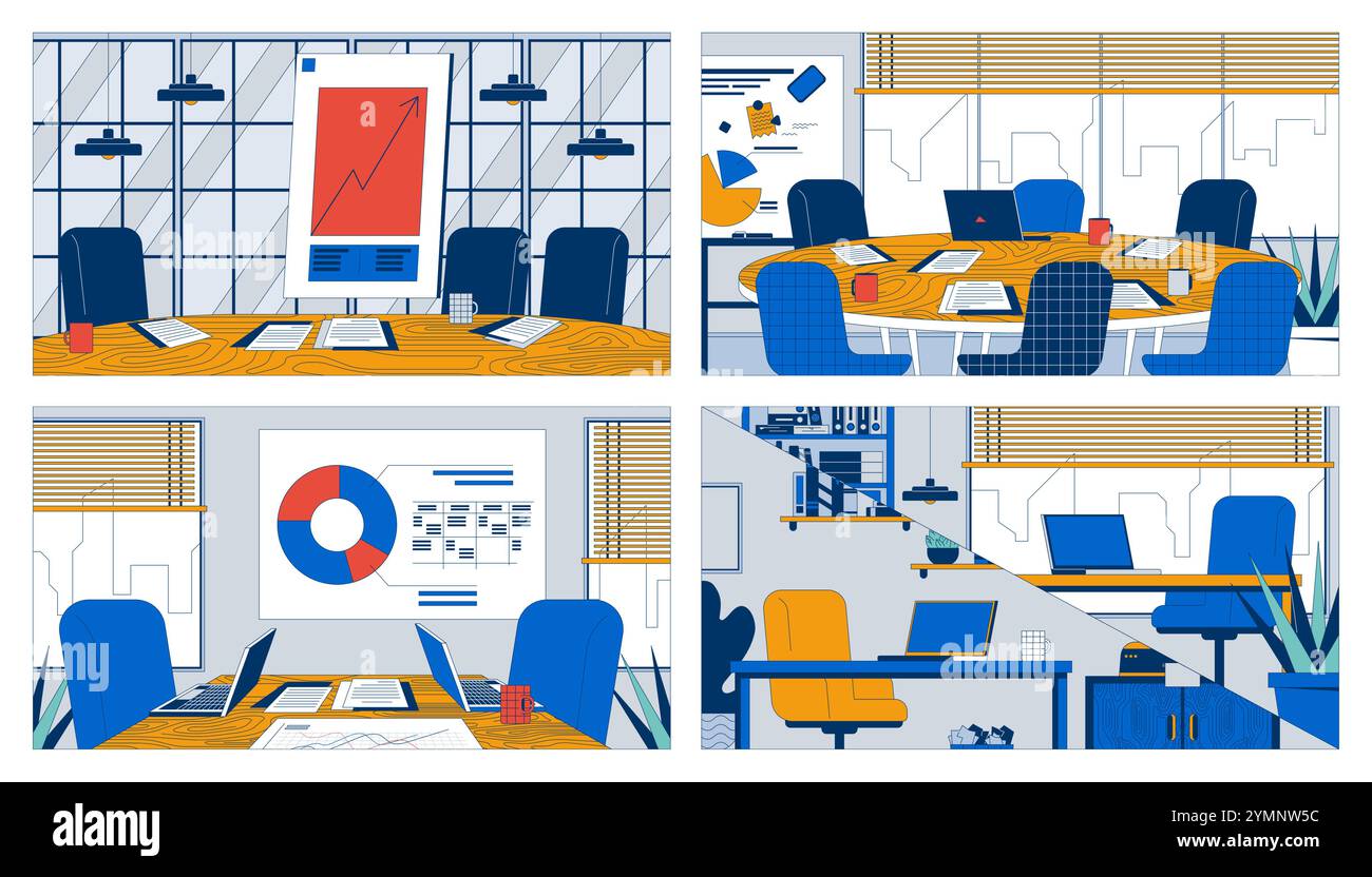Boardroom set meeting Stock Vector Images - Alamy