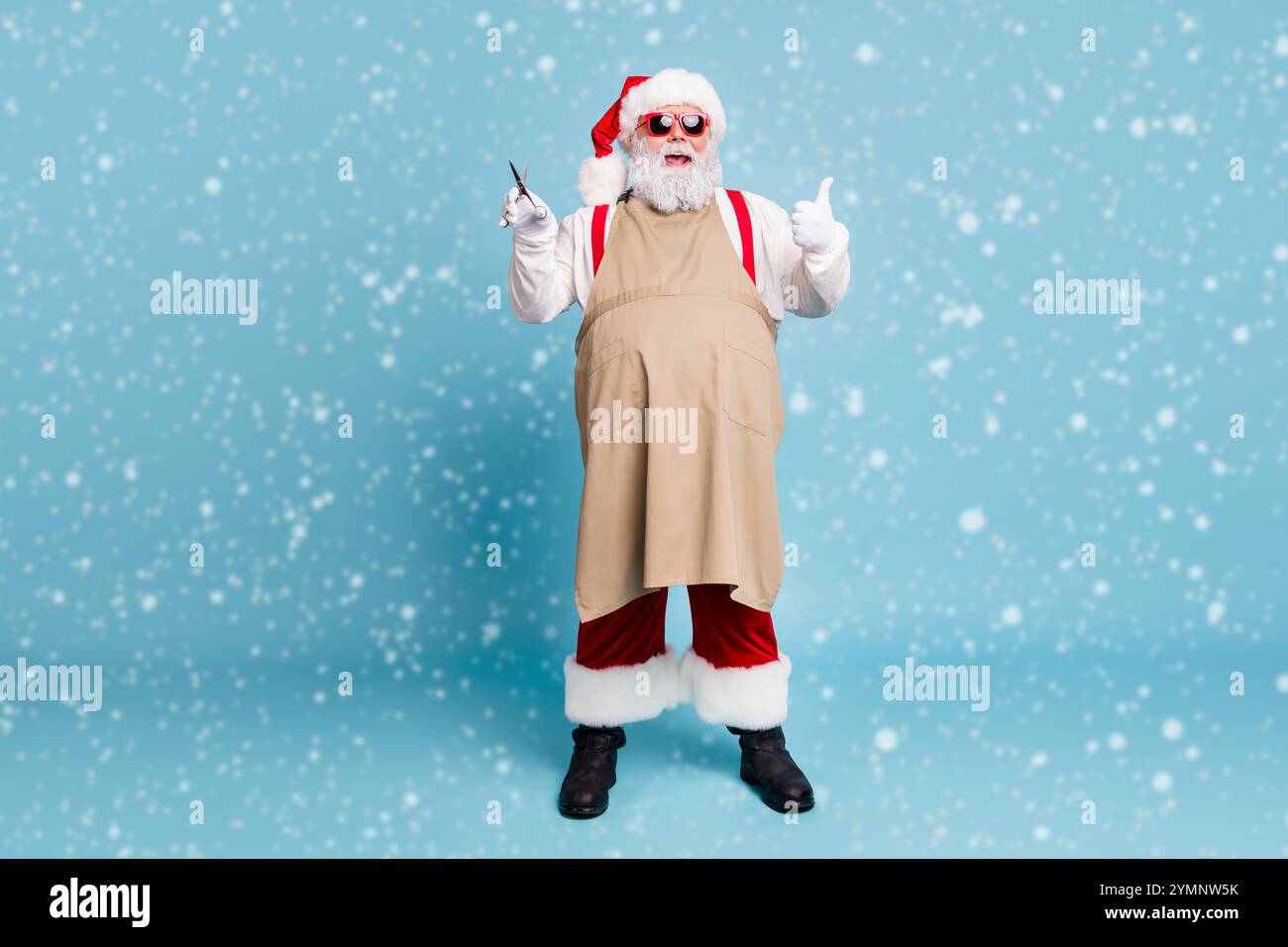 Full length body size view of his he nice fat big belly stylish ...