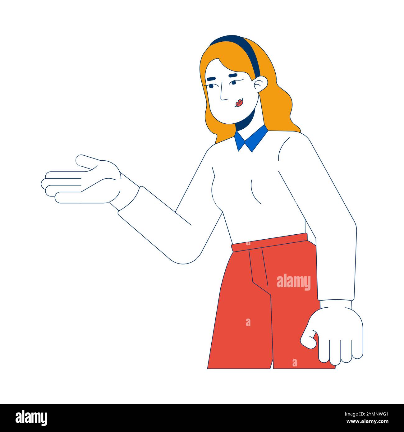 Cartoon woman gesturing hi-res stock photography and images - Alamy