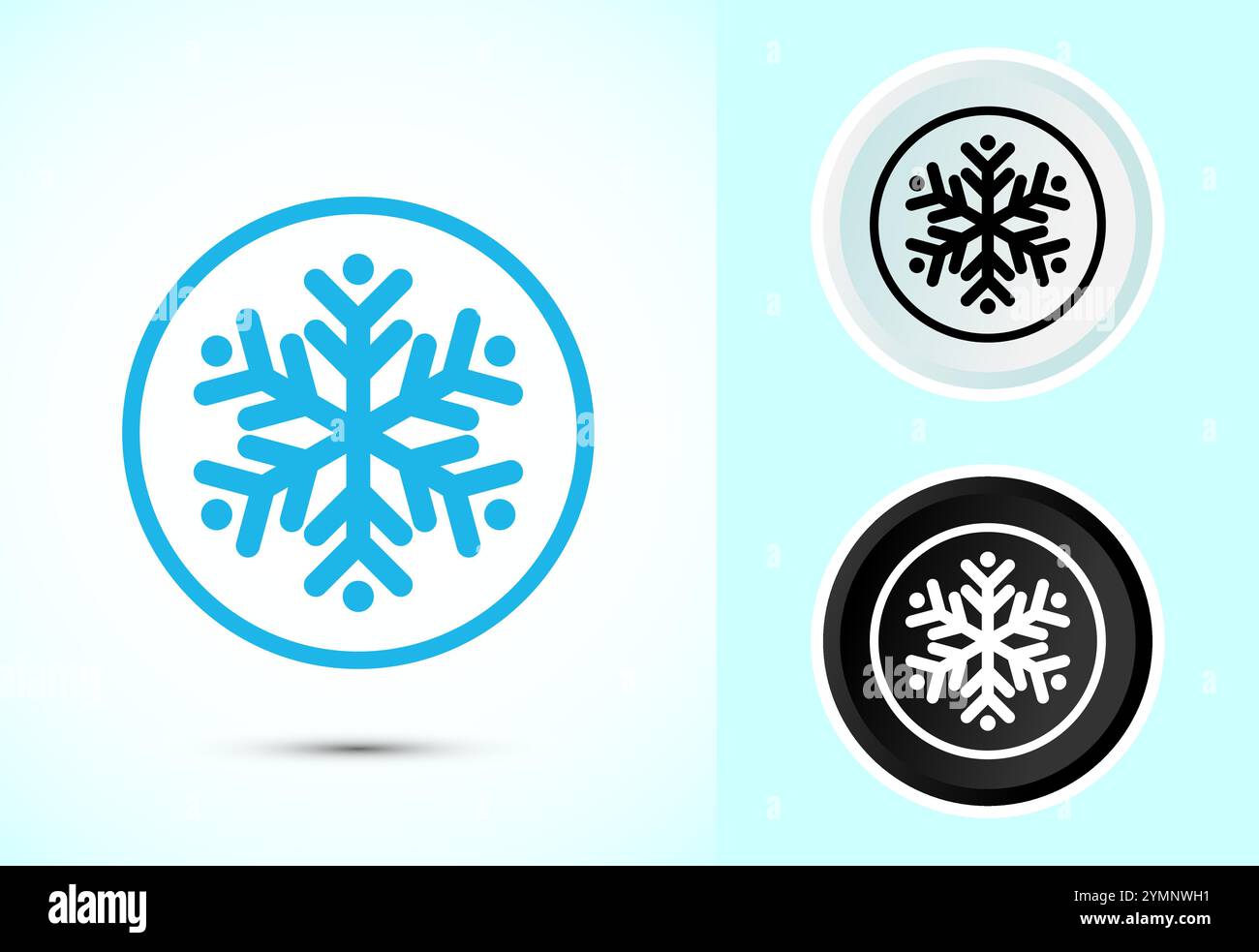 Snowflake icon design, Keep frozen icon, Symbol of snow, Winter design ...