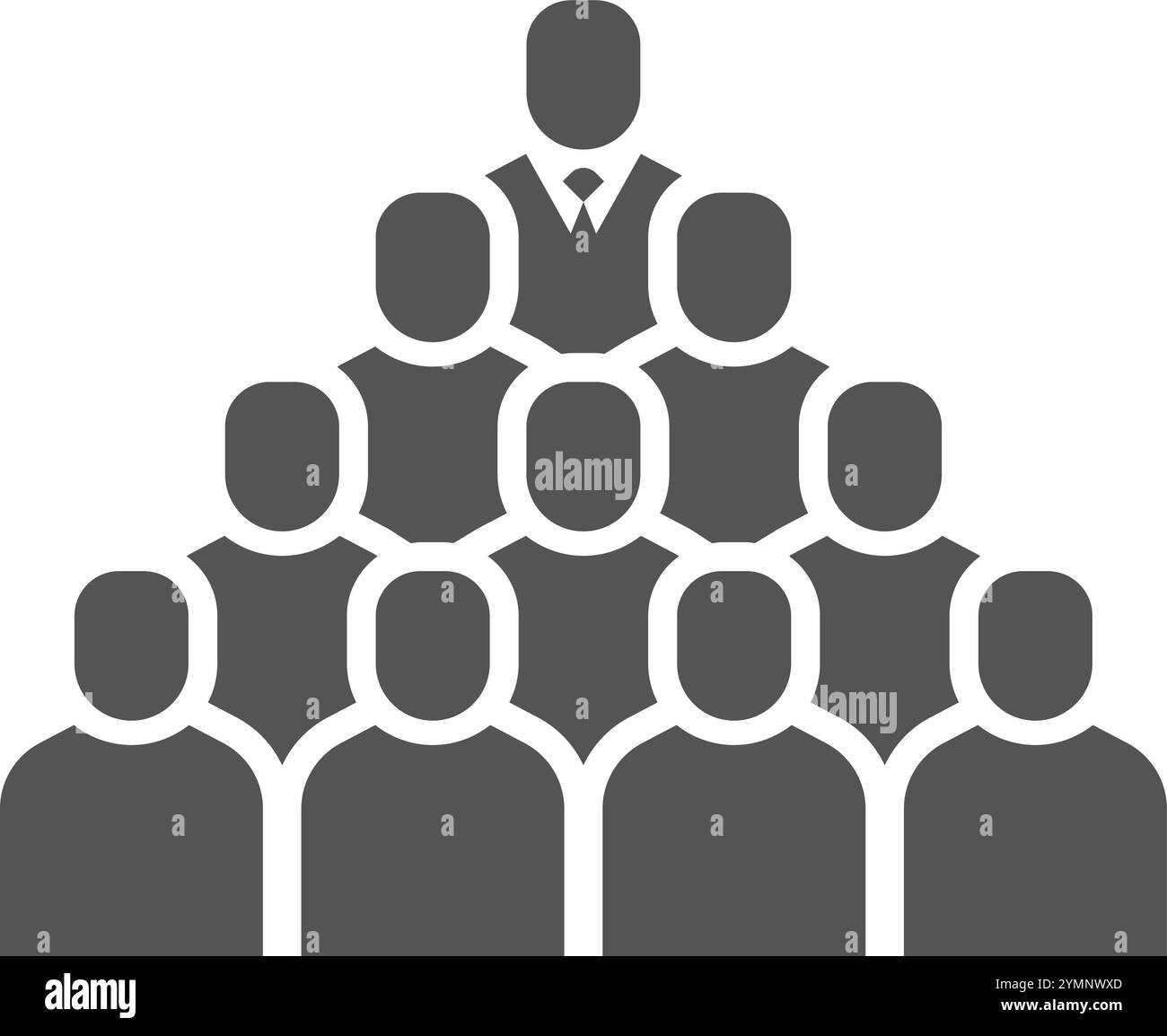 Hierarchy black icon. Business team leader symbol Stock Vector Image ...