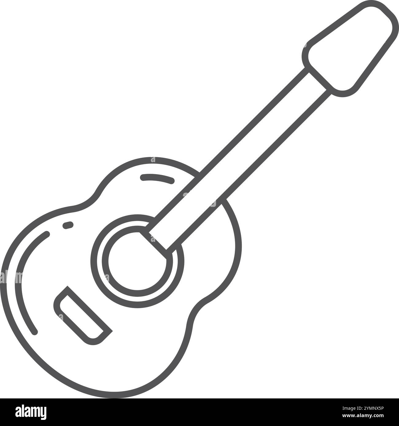 Guitar line icon. String music instrument symbol Stock Vector Image ...